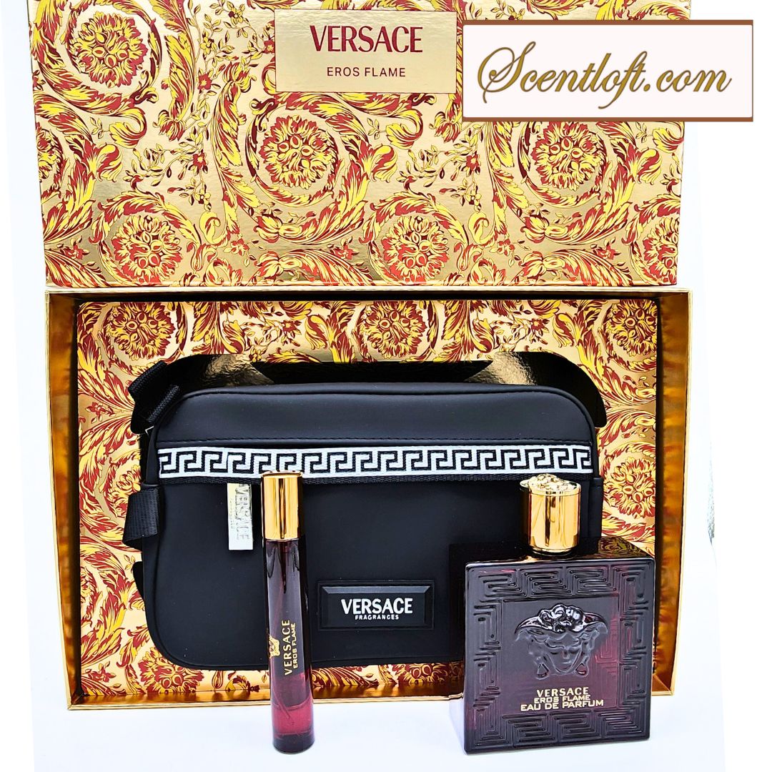 VERSACE Eros Flame EDP 100ml +10ml + Trousse Gift Set – SCENTLOFT.COM